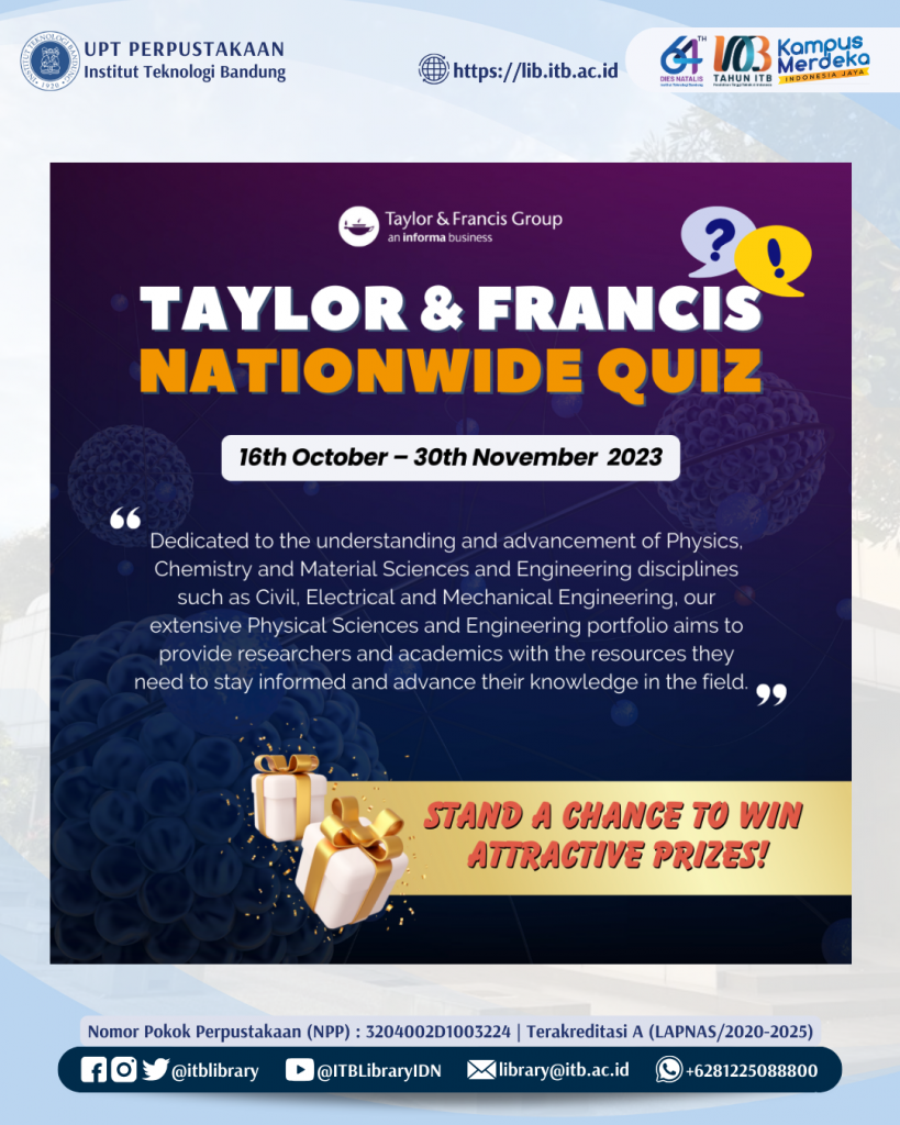 Taylor & Francis Nationwide Quiz - Perpustakaan ITB
